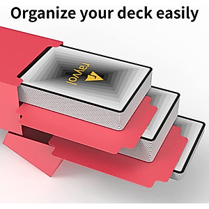 Rayvol 10 Card Deck Box with 20 Dividers - Set of 10 Card Boxes for TCG (Blue, Red, Green, Black, White)