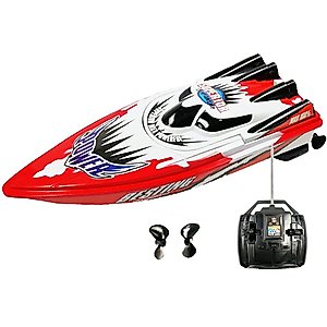 QIYHBVR RC Boat,Remote Control Boat for Adult and Kids,2.4 GHz 12.6”Fast Racing Boats for Pools and Lakes Water Toys for Age 3,4,5,6-14 15 Years Old Boys Girls Teens Birthday Gift