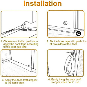 Door Draft Stopper, 36 inch Draft Stopper,Noise Isolation Stopper Door, Dust Blocking Under Door, Suitable for Interior/Exterior Doors (Brown)