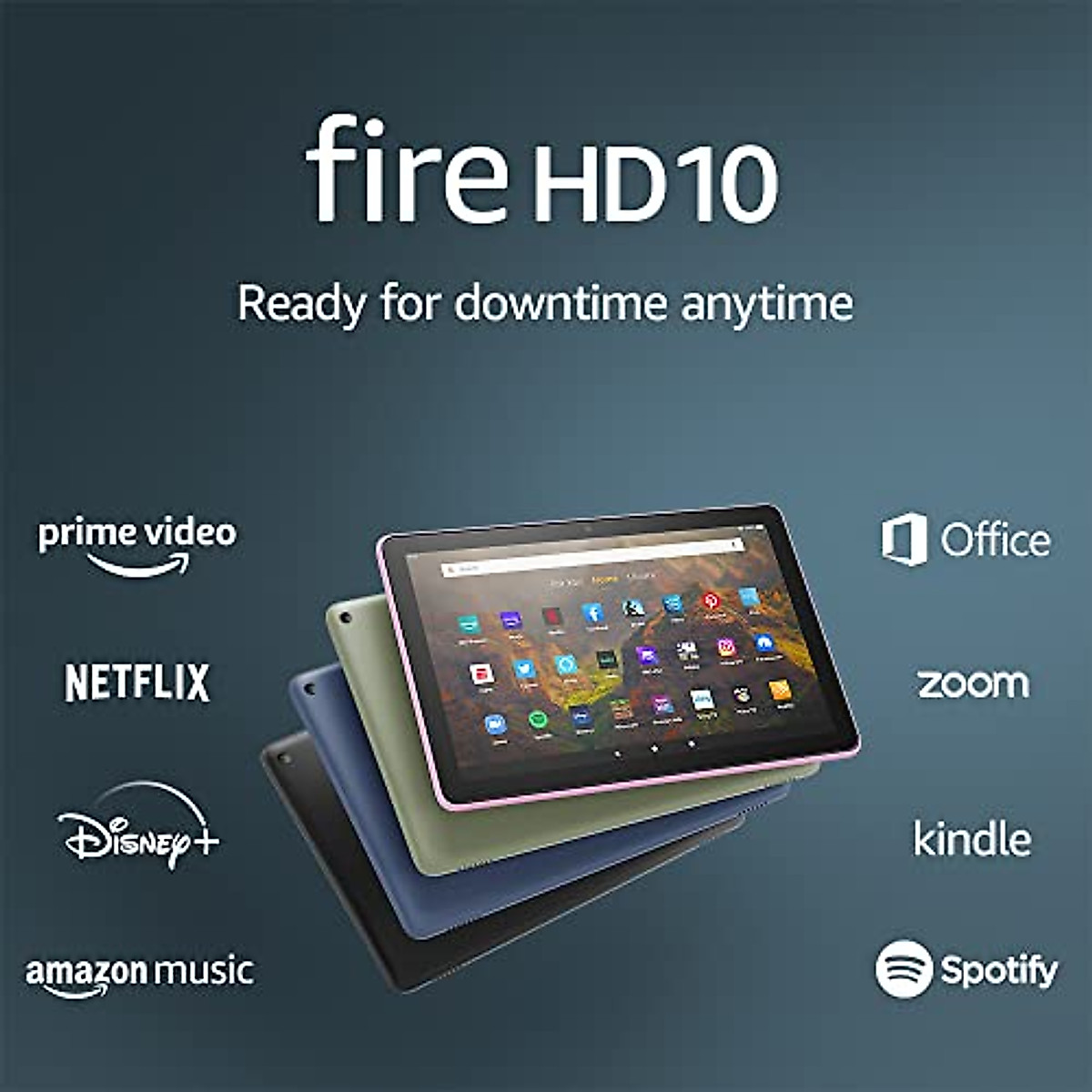 Amazon Fire HD 10 tablet, 10.1", 1080p Full HD, 32 GB, latest model (2021 release), Olive