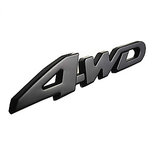 OnlyYou.X 4WD Emblem 4WD Badge 3D Logo Sticker Compatible with Universal Pickup and Car Black 1 Piece Metal
