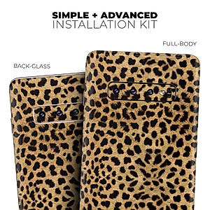 DesignSkinz Orange Cheetah Fur Pattern Protective Vinyl Decal Wrap Skin Cover Compatible with The Samsung Galaxy S20 (Screen Trim & Back Glass Skin)