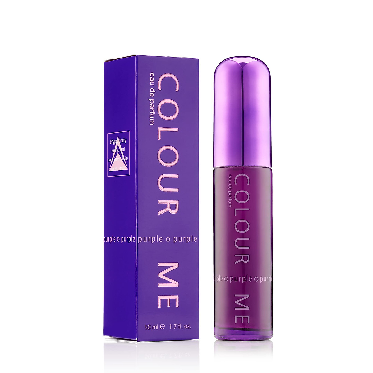 COLOUR ME Purple by Milton-Lloyd - Perfume for Women - Chypre Fruity Scent - Bergamot and Watermelon Notes - Blended with Rose, Patchouli, and Jasmine - for Elegant Ladies - 1.7 oz EDP Spray