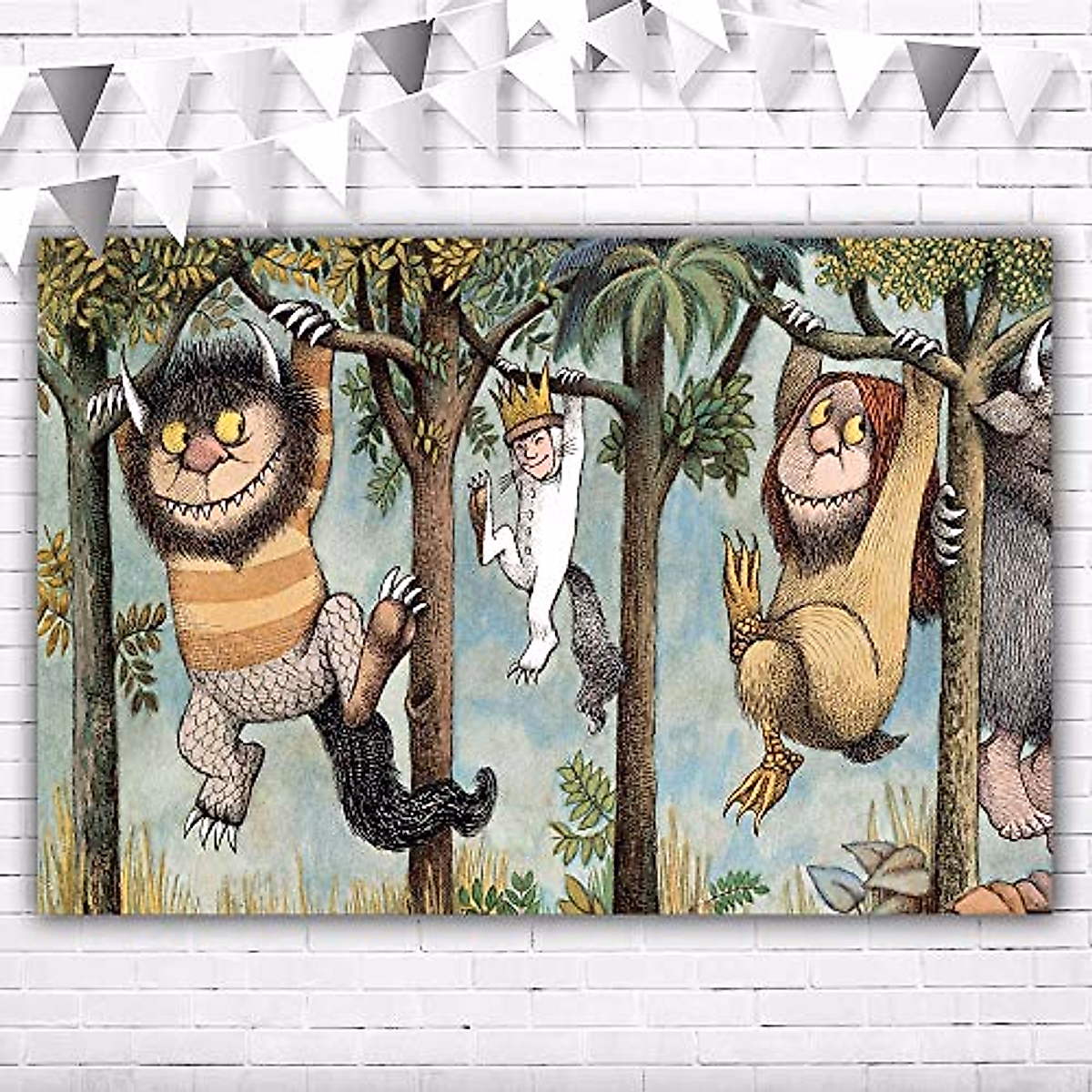 Where The Wild Things are Backdrop 5x3 King of All The Wild Things Baby Shower Background Happy Birthday Jungle Monsters Themd Backdrops