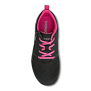 Vionic Women's Agile Lyla Comfortable Leisure Shoes- Supportive Walking Sneakers That Include Three-Zone Comfort with Orthotic Insole Arch Support, Sneakers for Women Black 9 Wide US