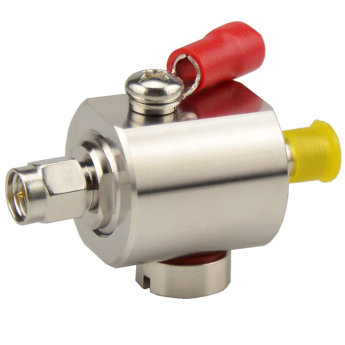 SMA Lightning Arrestor SMA Surge Protector with SMA Male to SMA Female Connector 0-6GHz with Replaceable Gas Tube Element 90V