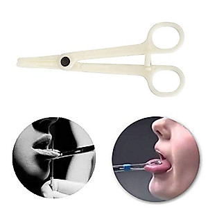 Disposable Piercing Clamps Set,10pcs Disposable Slotted Navel Forceps Clamp Triangle Open Plier Ear Nose Piercing Tools