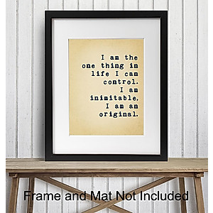 Control Quote - Inspirational Wall Art Room Decor - Motivational Home Decoration Poster Print for Bedroom, Office, Living Room - Gift for History Fans - 8x10