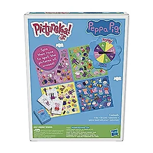 Hasbro Gaming Pictureka! Junior Peppa Pig Picture Game, Fun Board Game for Preschoolers, for 4 Year Olds and Up, No Reading Required