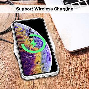 TENOC Phone Case Compatible with iPhone X & iPhone Xs, Clear Case Non-Yellowing Protective Bumper Hard Back Cover for 5.8 Inch