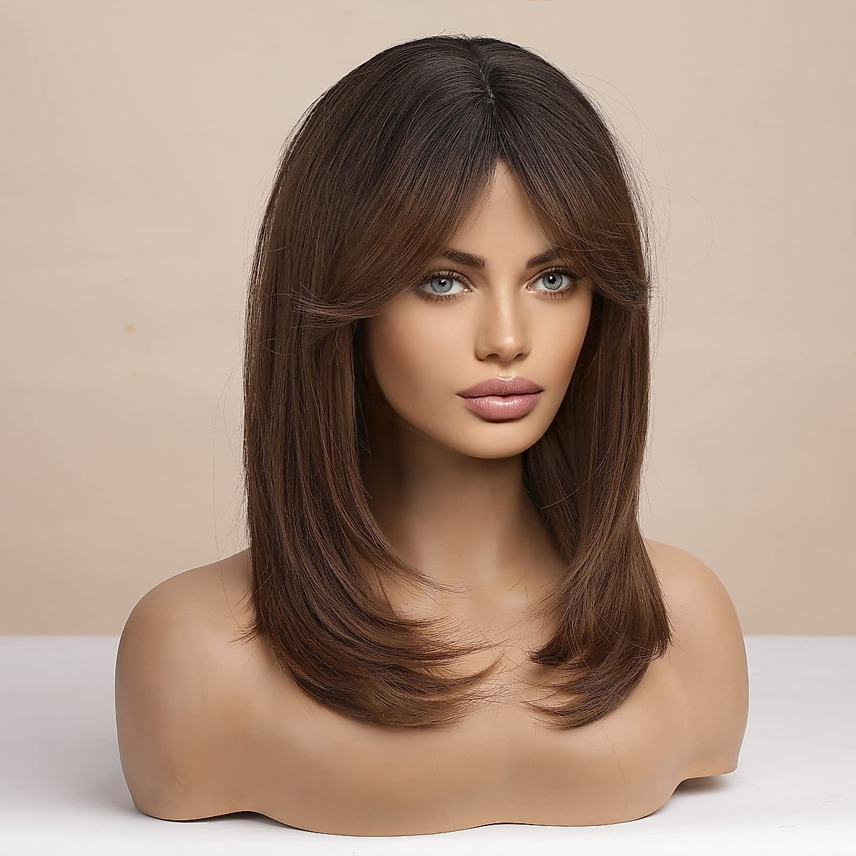 HAIRCUBE Layered Wigs for Women Synthetic Wig