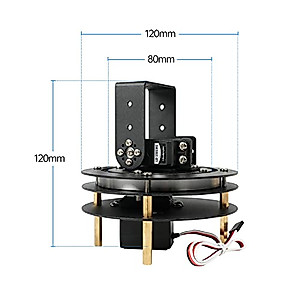 2 DoF Pan Tilt Digital Servo Kit, Full Metal Bracket for Building Robot, Robotic Arms, PTZ Cameras, Raspberry Pi HQ Camera and More, Robot DIY Kit (unassembled)