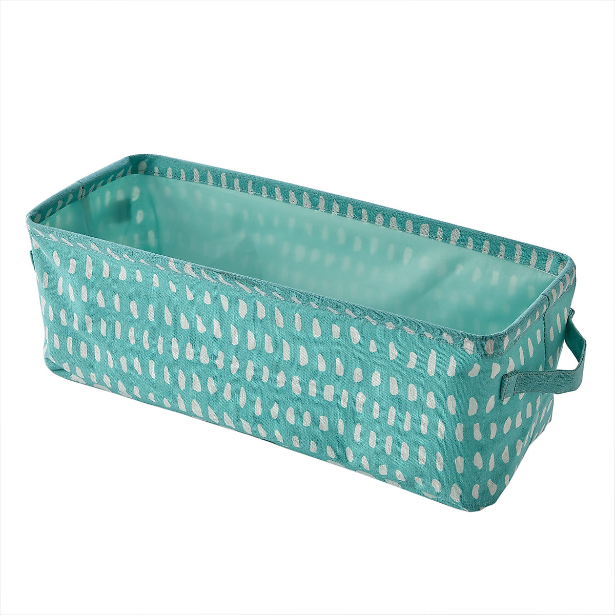 SKL Home by Saturday Knight Ltd. Dotty Waves Collapsible Storage Bin,Aqua