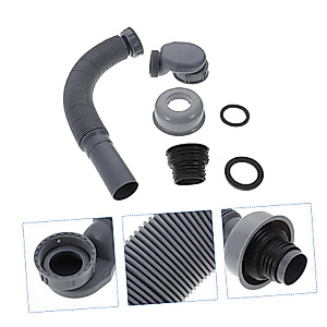 DOITOOL Expandable Drain 1 Set Bathtub Drain Flex Hose Plastic Drain Tubes Wash Basin Sink Kitchen Drain Expandable Drain Sink Expanded Tube Grey Extend