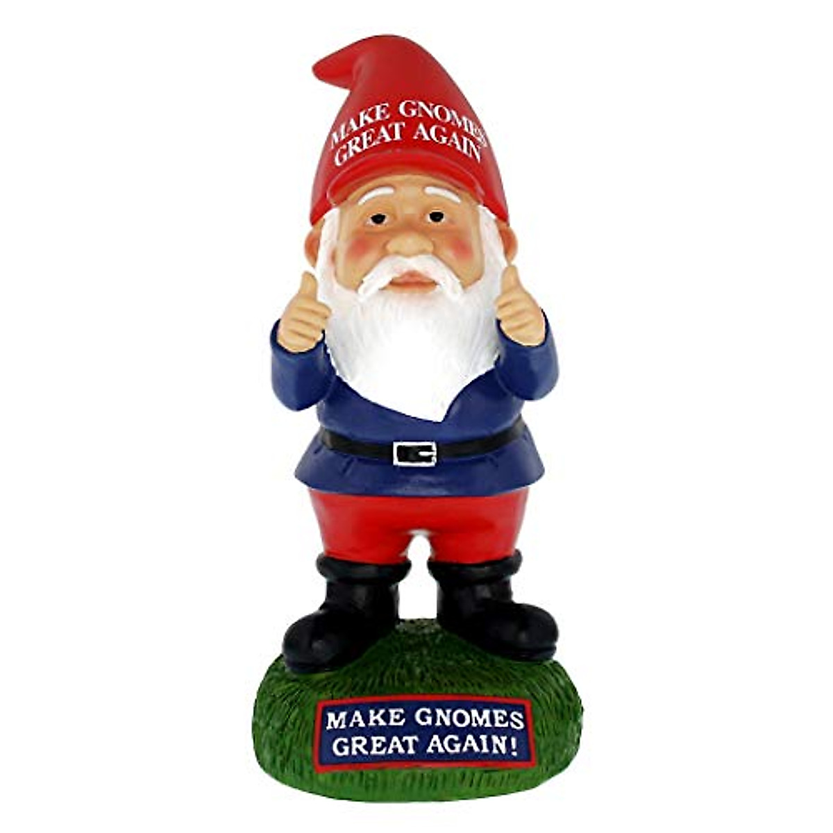 Gnometastic Make Gnomes Great Again Garden Gnome Statue, 9.5 Inches - Indoor or Outdoor Funny Garden Gnomes and Lawn Decoration,