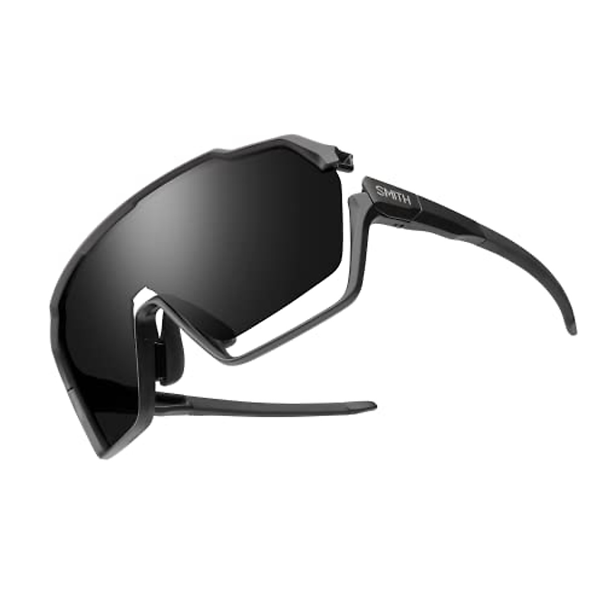 SMITH Optics Shift MAG Sunglasses – Shield Lens Performance Sports Sunglasses for Running, Biking, MTB & More – For Men & Women – Black + Photochromic Grey to Clear Chromapop Lens