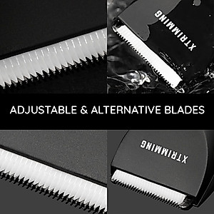 Xtrimming Pubic Hair Trimmer for Men - Waterproof Electric Body Trimmer for Men - Body Hair Trimmer for Men - Great Hair Razor Hygiene Fully, Cordless Trimmer, Rechargeable & Smooth Body Shaver