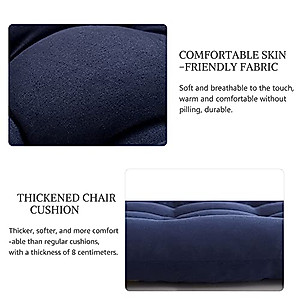 62 Inch Patio Chair Pad Thicker Chaise Lounger Swing Bench Cushion Outdoor Rocking Chair Pad with Ties Bench Chair Cushion for Outdoor Indoor Home Office, Grey