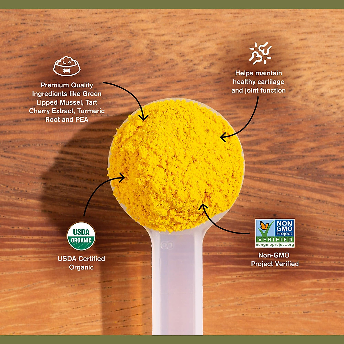 Badlands Ranch - Super Mobility Canine Supplement Organic Ingredients Helps Maintain Healthy Cartilage, Optimal Joint Function by Katherine Heigl (90 Grams, 30 Scoops)