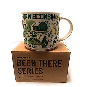 Starbucks WISCONSIN Been There Series Across the Globe Collection Coffee Mug 14 Ounce
