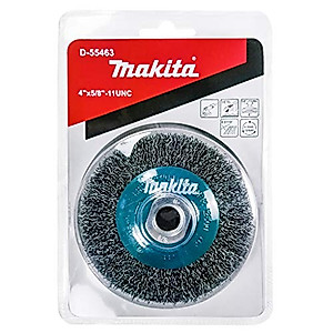 Makita 2 Piece - 4 Inch Crimped & Twist Wire Wheel Brush Set for 4.5" Grinders - Complete Conditioning for Metal - 4" x 5/8-Inch | 11 UNC