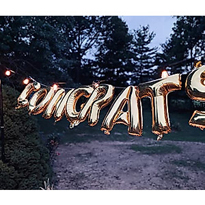 LIOZEOKUN Letter Balloons 16 Inch Mylar Foil Alphabet Letter A-Z Balloons Set for Wedding Birthday Party Decoration Banner Custom Phrase 26 Pieces (Gold)