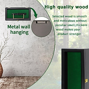 HOROW Knife Display Case Collect Pocket Knife Display Stand Military Folding Single Knife Shadow Box Wall Mount Cabinet with Uv Protection Acrylic Lockable Collectibles Knife-Black