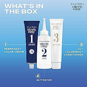 Clairol Nice'n Easy Permanent Hair Dye, 2BB Blue Black Hair Color, Pack of 1