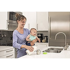 Klean Kanteen Kid Baby Bottle with Lid, Brushed Stainless, One Size/9 oz