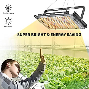 alaghi Grow Light for Indoor Plant, 144 LED Full Spectrum Grow Light,Grow Lamp with On/Off, Suitable for Indoor Plants,Outdoor Gardens,Growing Tents,Greenhouse Planting (A400)
