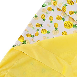 Evonecy A Warm and Snuggly Reptile with Bearded Dragon Bedding. A Soft Sleeping Bag for a Gecko Pineapple + Yellow Quilt