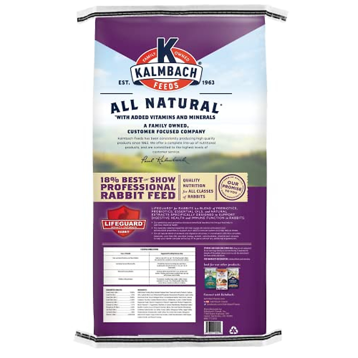 Kalmbach Feeds 18% Best in Show Rabbit Feed for All Rabbits, 50 lb Bag