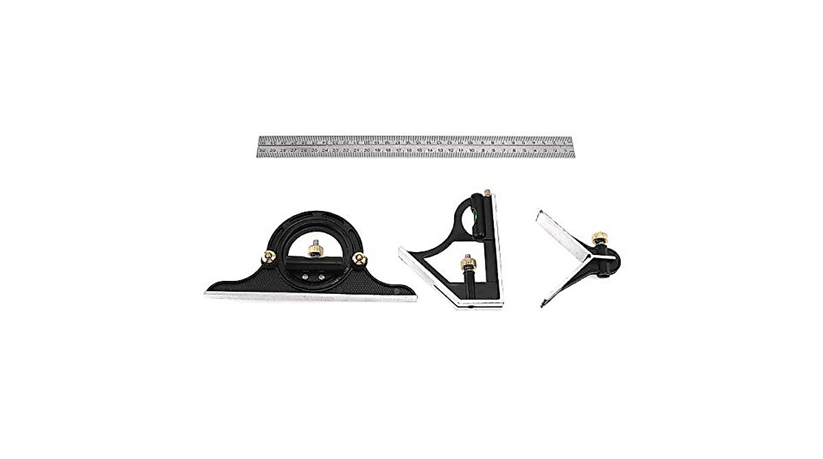 Smgda 12" Stainless Steel Combination Square Tool Set