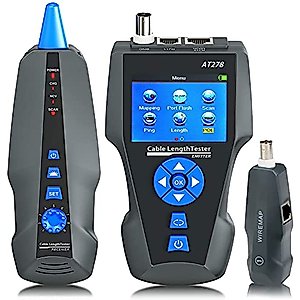 NOYAFA Network Cable Tester,AT278 TDR Multi-functional LCD Tracker For RJ45, RJ11, BNC, Metal Cable,PING/POE NF-8601S