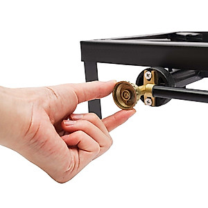 Double Propane Burner, 2 Burner Outdoor Portable Propane Stove Gas Cooker, Camping Stove with Detachable Stand Legs, Outdoor Cooking Stove for Backyard Cooking Camping Home Brewing Canning