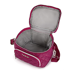 BEBE Women's Gigi Reusable Insulated Lunch Box Tote Bag, Wine, One Size