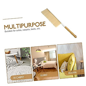 NOLITOY Dust Brush Soft Bristle Hair Brush Soft Brush Whisk Brooms Brush Grubber Carpet Cleaning Brush Cleaning Brushes for Household Use Hair Broom Handheld Broom Sofa Brush Beige The Pet