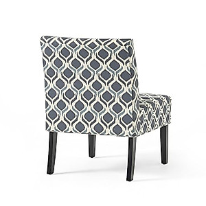 Christopher Knight Home Kassi Fabric Accent Chairs, 2-Pcs Set, Blue / Navy