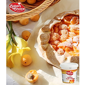 Apricot Jam - 14 oz. - Premium Pastry Filling and Fruit Spread - Oven Proof Apricot Jelly Jams and Preserves for Baking, and Spreading - Dairy Free, Kosher - By Baker’s Choice