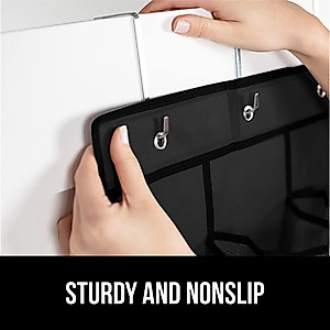 Gorilla Grip Shoe Holder Rack for Over the Door, 24 Mesh Pockets Hold up to 40 Pounds, Back of Closet Organizer, Behind Door Hanger, Nonslip Holders, Shoes, Sneakers and Home Accessories, Black