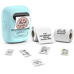 MARKLIFE Label Maker Machine with 2 Tapes Barcode Label Printer - Mini Portable Bluetooth Thermal Labeler for Address Clothing Jewelry Retail Barcode Small Business Home Office Compatible Phones &PC