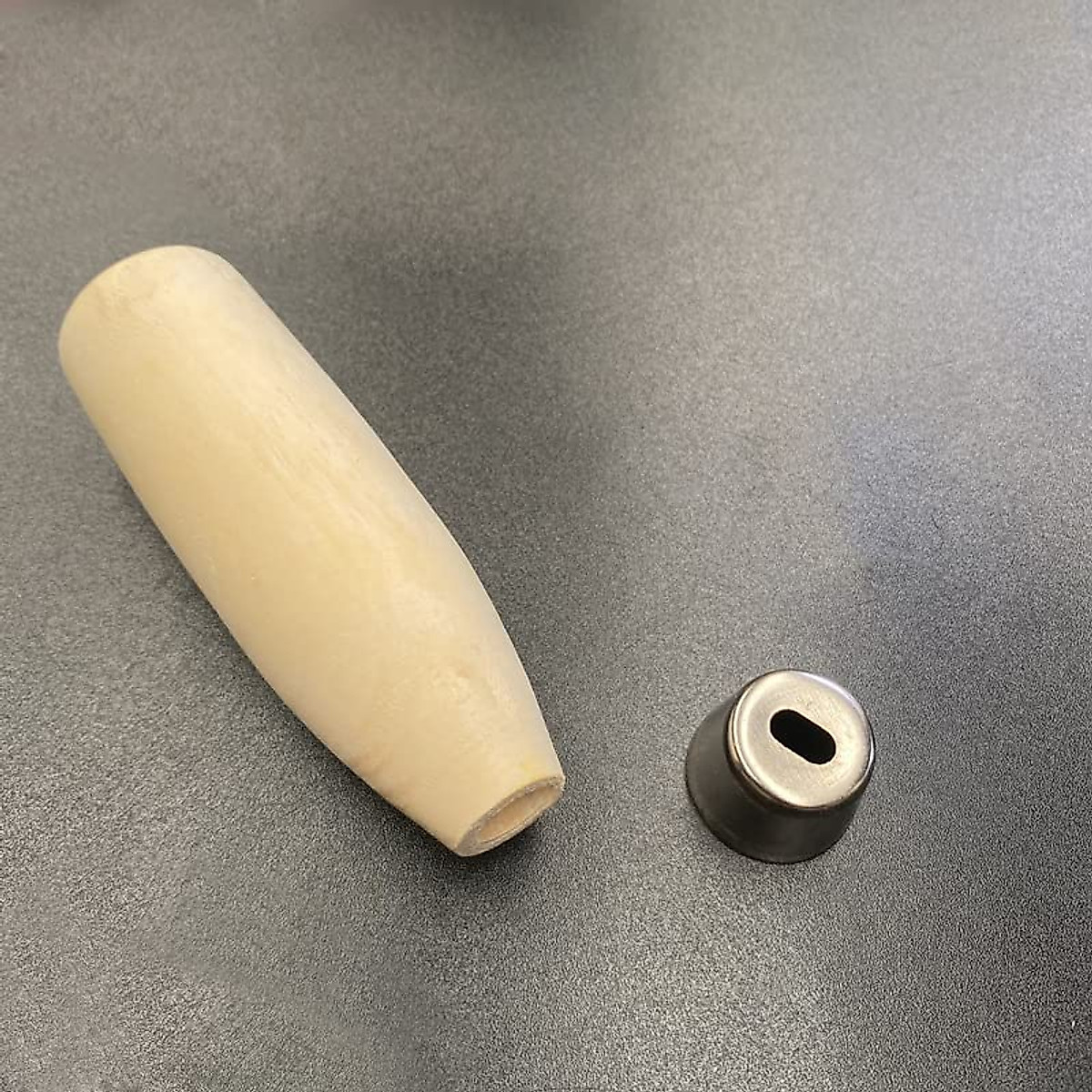 TorSor 2 Pack Kitchen Knife Handle Replacement Wooden Round Grip for Chinese Chef's Knives Vegetable Meat Cleaver Bone Chopper Japanese Cutter Repair Scales DIY Parts