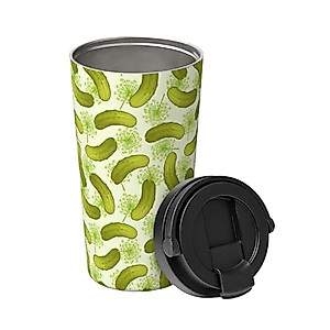 WANGXUEE Sushi Dill Pickles Print 500ml Stainless Steel Travel Tumbler Double Wall Vacuum Insulated Coffee Mug