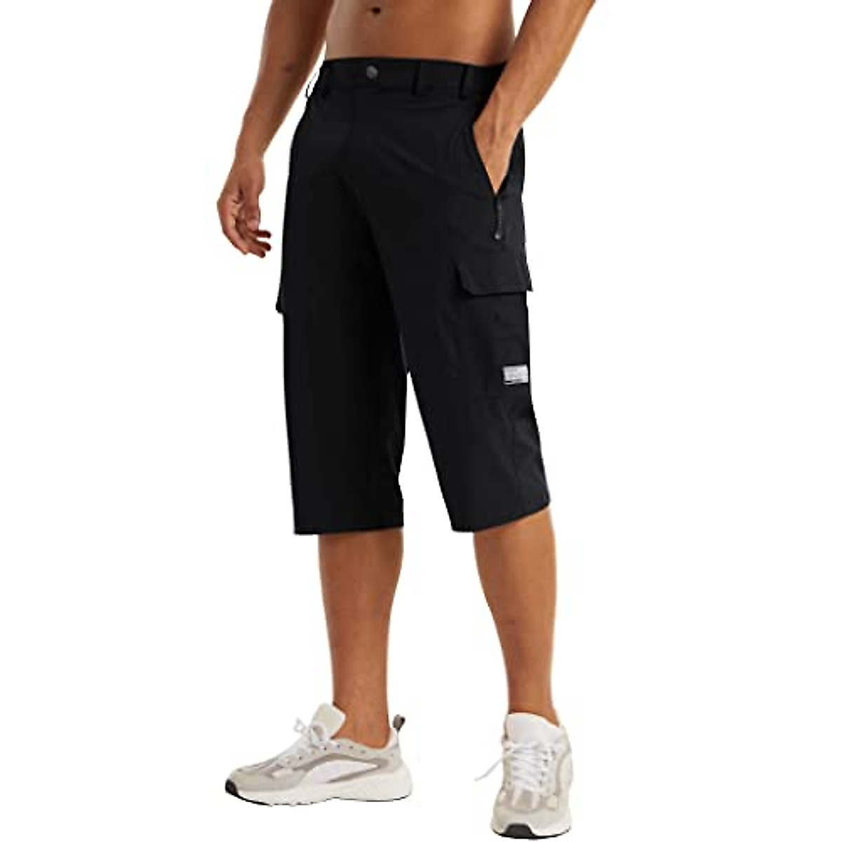 BIYLACLESEN Mens Hiking Shorts Quick Dry Pants Summer Pants for Men Cargo Shorts for Men Athletic Shorts Men Light Grey