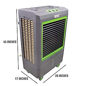 OEMTOOLS 23969 3-Speed Evaporative Cooler, Green and Gray, Cools Up to 1600 Square Feet, 5300 CFM, Portable Cooler Fan