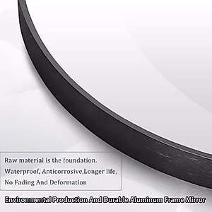 NeuType Arched Full Length Mirror, Large Arched Wall Mirror Floor Mirror with Stand, Full Body Dressing Mirrors Standing Hanging or Leaning Against Wall, Aluminum Alloy Thin Frame 65"x22", Black