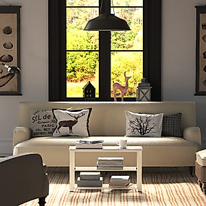 Simple Houseware Wood Top Shoe Storage Bench for Entryway, White