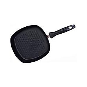 Shourya Trading Satre Online And Marketing Nonstick Square Grill Pan, Black, 15.2 x 9 x 1.5 Inch, Aluminum