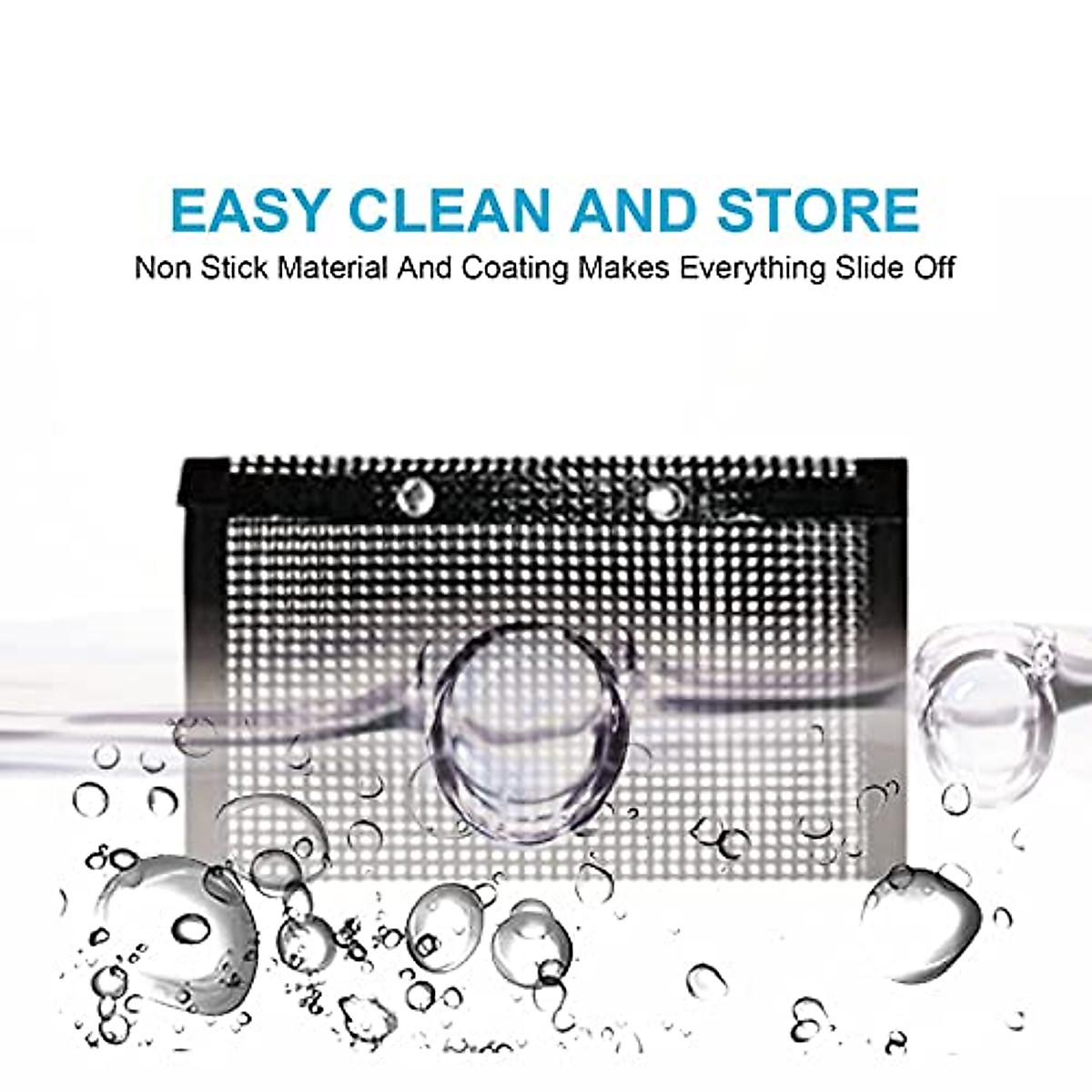 Hylfenis BBQ Mesh Grill Bags for Outdoor Grill, 2PACK Non-Stick Mesh Bags for Grilling,12 x 9.5Inch, 8.66 x 10.6 Inch-Charcoal,For Pellet Smoker BBQ Grilling