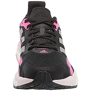 adidas womens Solar Boost 21 Running Shoes, Black/Screaming Pink/Halo Silver, 5.5 US